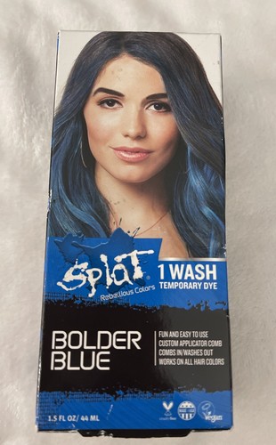 Hair Dye Splat BOLDER BLUE 1 Wash Temporary Dye 1.5 FL OZ / 44 ML ...
