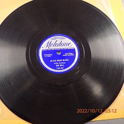 78 10" Big Bill Broonzy Melotone 7-01-57 These Ants Keep Biting Me ...