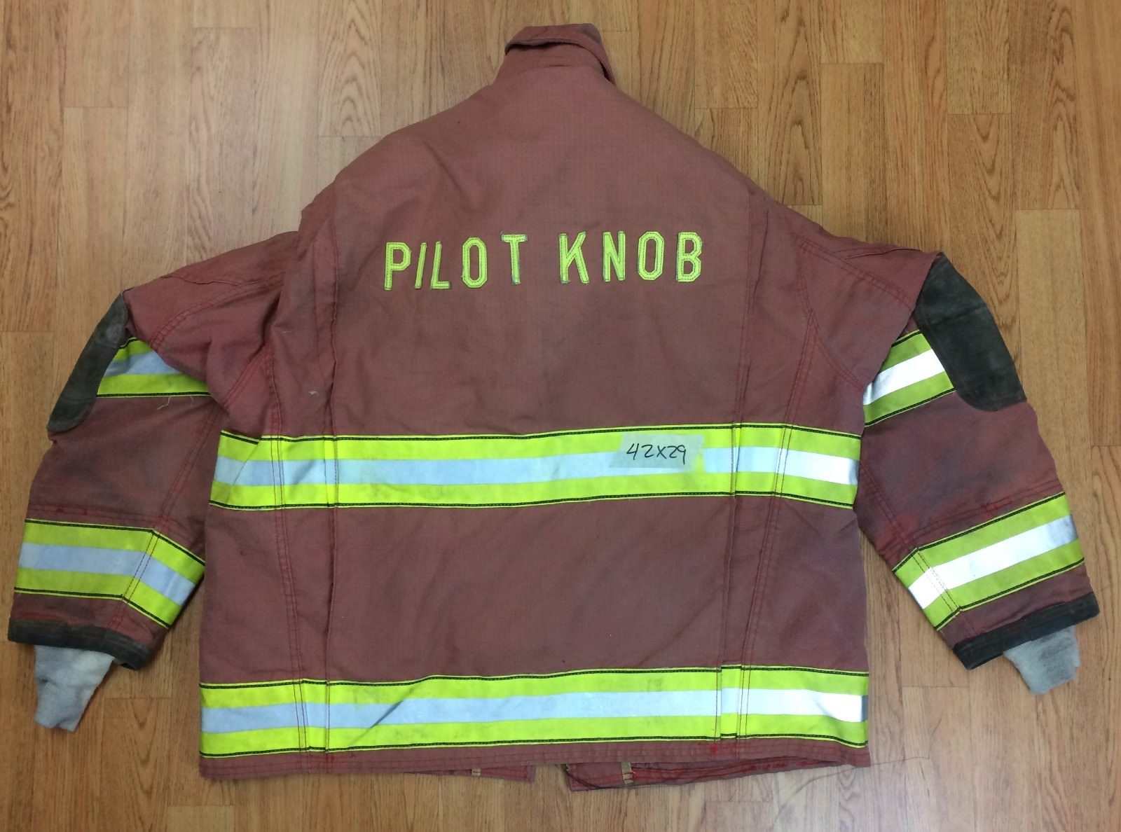 Firefighter Red Bunker Turnout Jacket 42 x 29 Globe | eBay