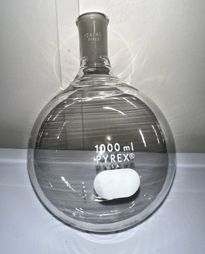 Pyrex Round Bottom Boiling Flask 24/40 Joint #4320 1000ml USA - Free ...