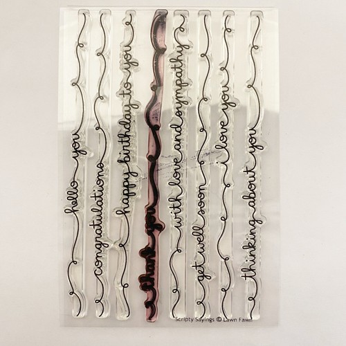 Lawn Fawn Scripty Sayings Clear Stamp Set | eBay