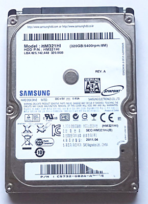 320 GB SATA Samsung Spinpoint HM321HI 5400rpm 8MB Hard Drive 2.5 ...