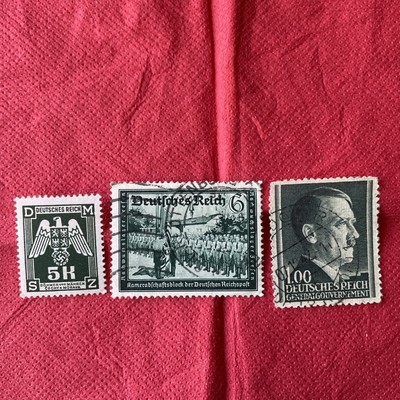 Rare Used WW2 German Nazi Rally Stamp & Hitler Head + Eagle & Swastica ...