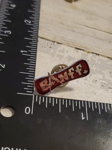 Vintage Banff snowboard Canada skiing brooch pin ri | eBay