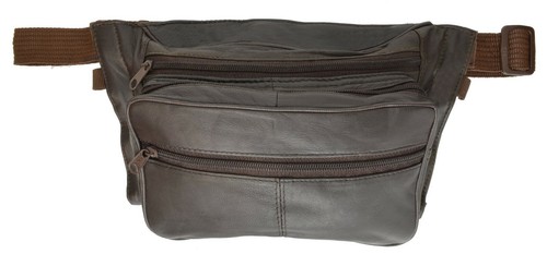 Genuine Leather Concealed Carry Weapon Fanny Pack Waist Pistol Gun Bag ...