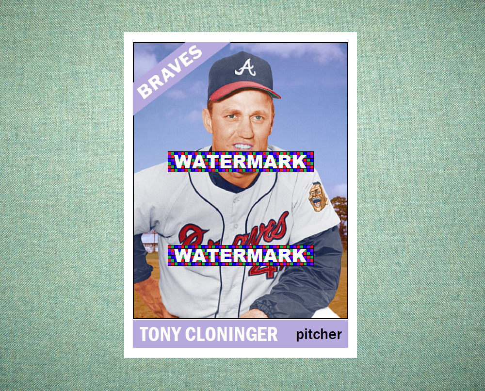 Tony Cloninger Milwaukee Braves 1966 Style Custom Baseball Art Card | eBay