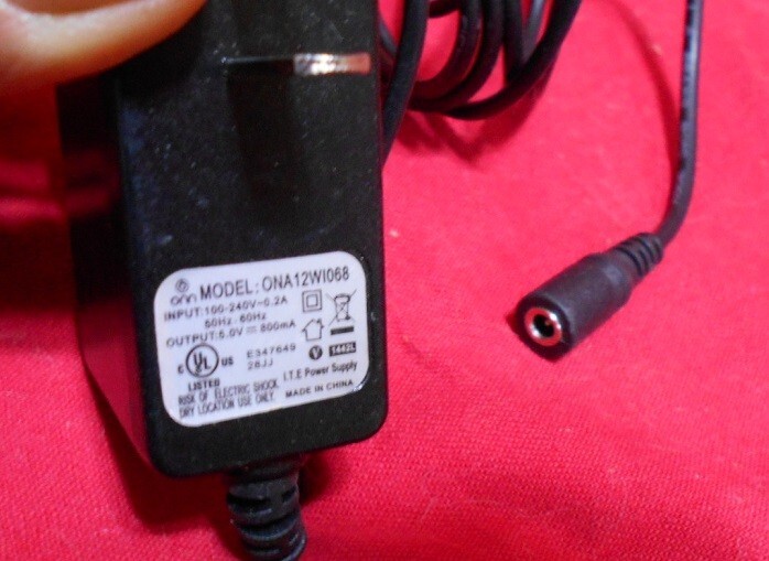 ONN AC Adapter Power Supply, #ONA12W1068; 100-240v 0.2A 50-60Hz Input ...