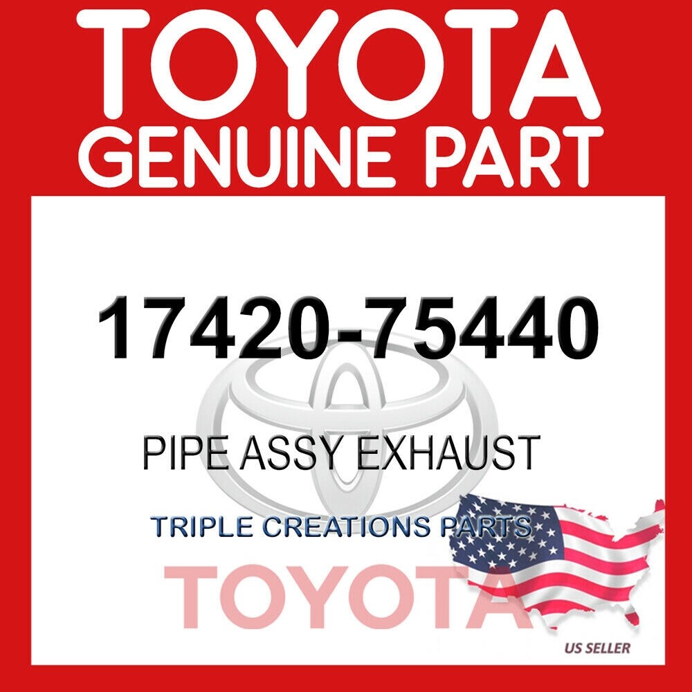 Genuine Toyota Pipe Assy Exhaust 17420-75440 OEM | eBay
