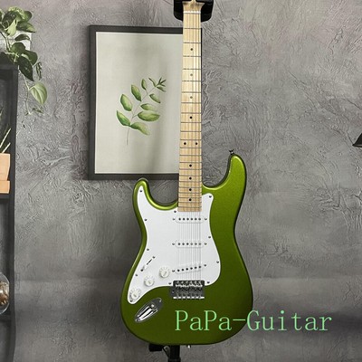 Left-Handed Green ST Electric Guitar Solid Body Maple Fretboard&Neck 3S ...