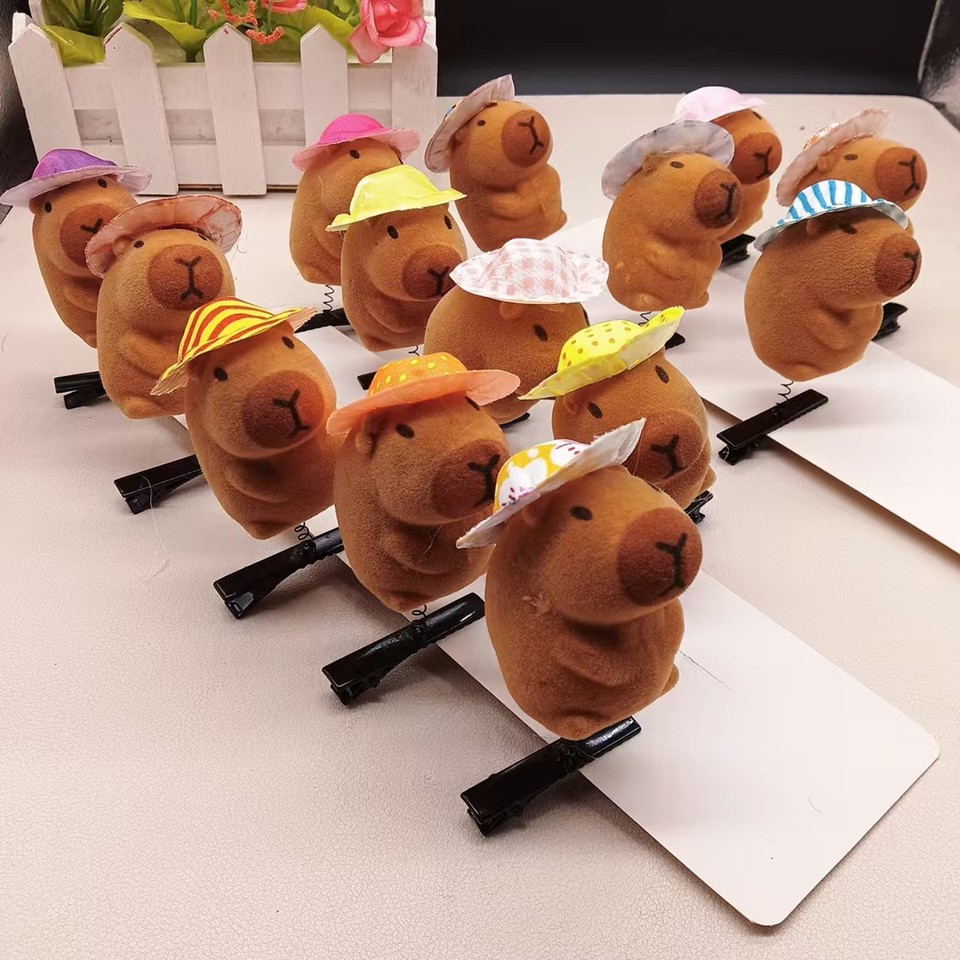 Plastic Hair Clip Capybara Lover Cute Cartoon Capibara Doll Pins Set | eBay