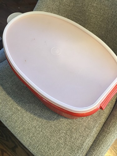 Vintage Red Paprika Tupperware Ham Keeper Container + Lid + Lift | eBay