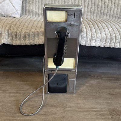 VTG ALL CHROME GTE Phone Booth Payphone Push Button Telephone No Keys ...