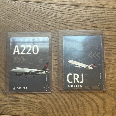Lot Of 2 Delta Pilot Trading Cards A220 & CRJ 100th anniversary | eBay