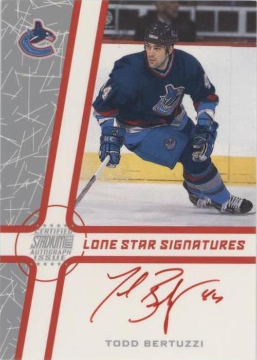 2002-03 Topps Stadium Club - Lone Star Signatures Todd Bertuzzi #LS-TB ...