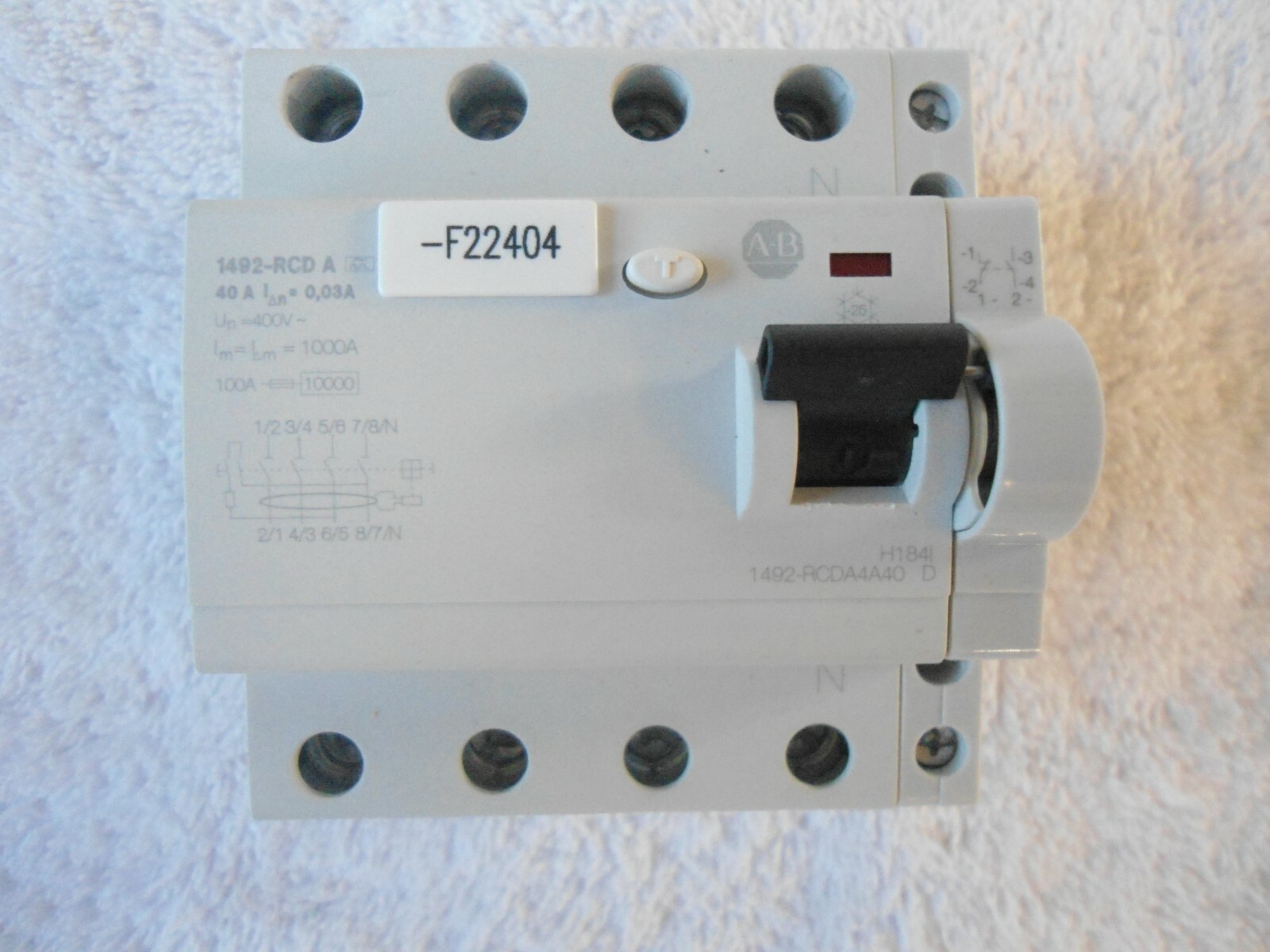 Allen Bradley Residual Current Devices 4 Pole 40A 1492-RCDA4A40 1492 ...