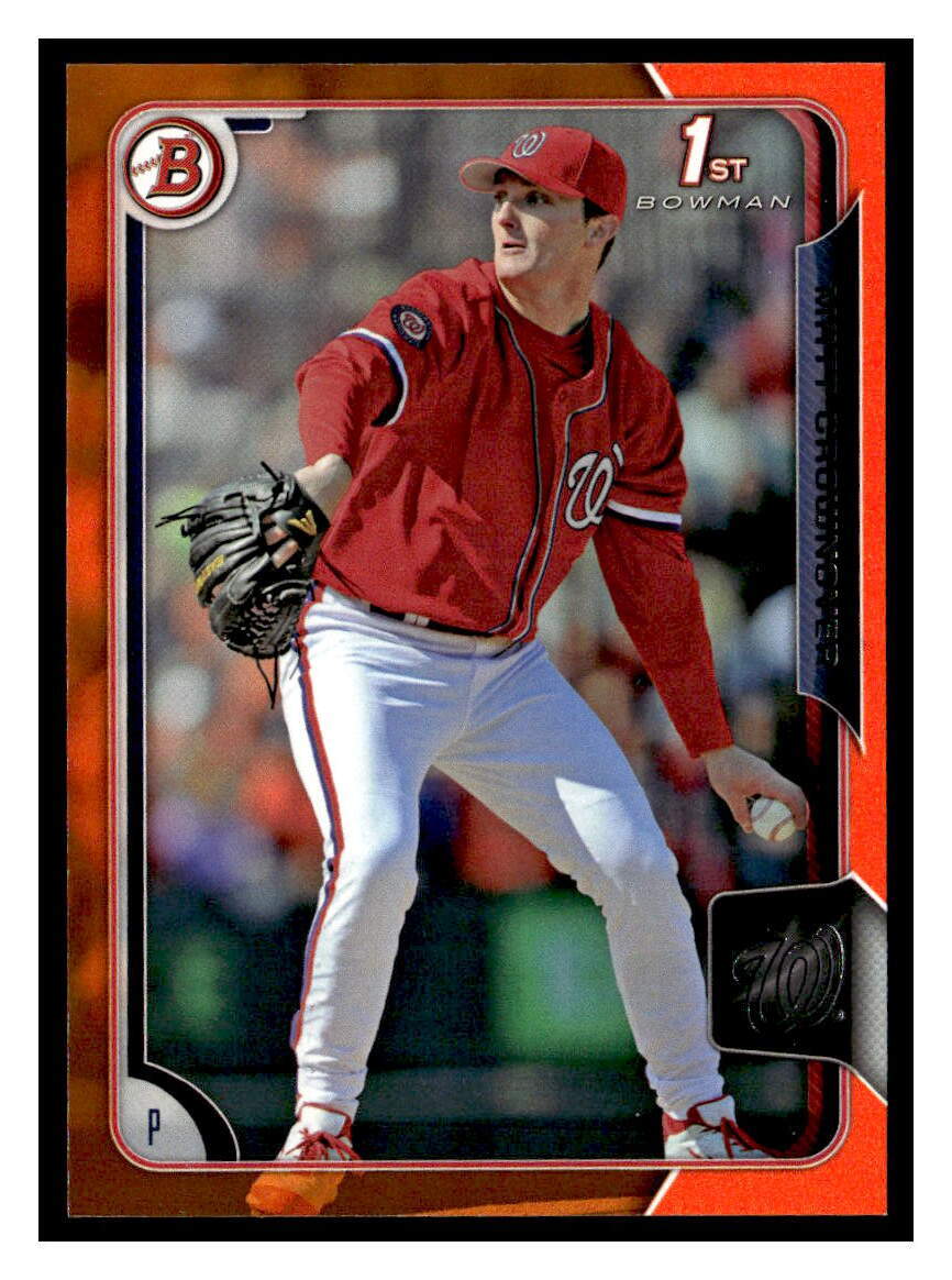 Matt Crownover 2015 Bowman Draft 183 SN25 Orange | eBay