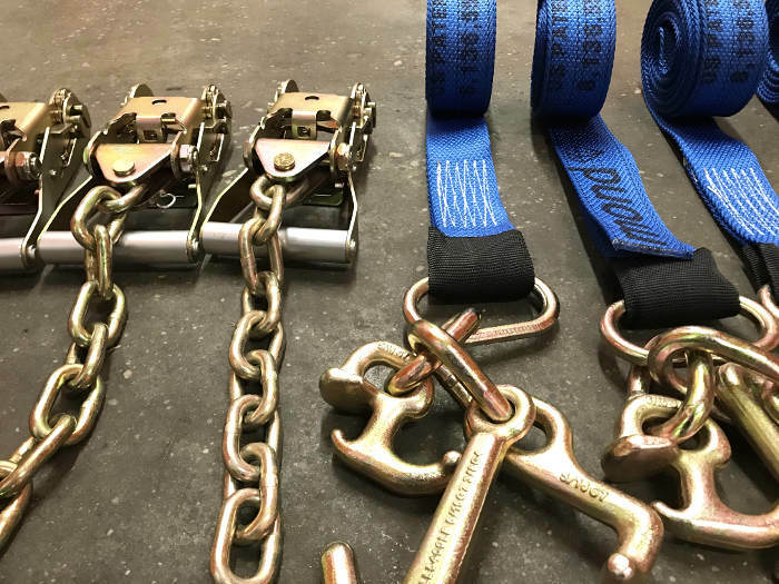 4-Pack: 2" x 10' Blue DIAMOND WEAVE RTJ Ckuster Straps with CHAIN ...