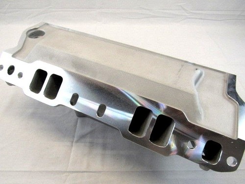 1957-1986 SBC 350 Tall High Rise Intake Manifold 3000-7500RPM Polished ...