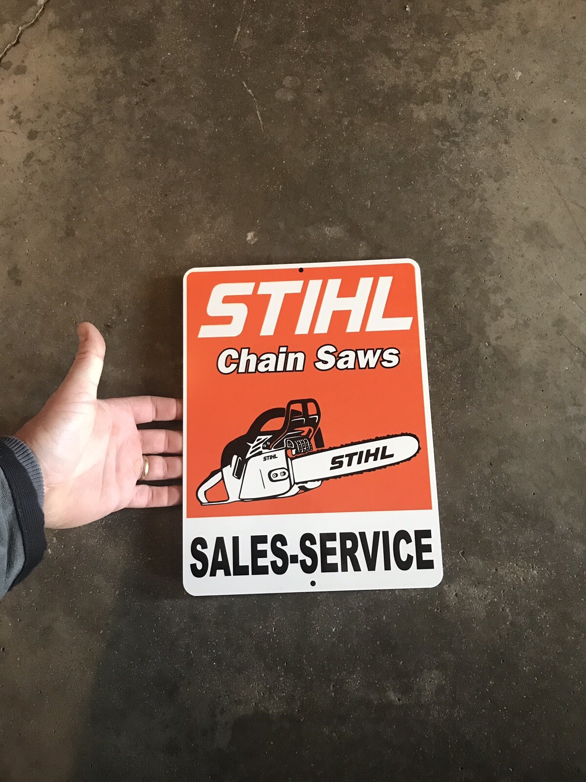STIHL Chainsaw Sign Stainless Steel Metal Paul Bunyan Axe Husqvarna ...