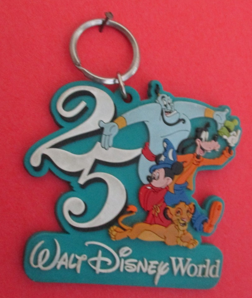 WDW 25th Anniversary (Sorcerer Mickey Goofy Simba Genie Disney Key ...