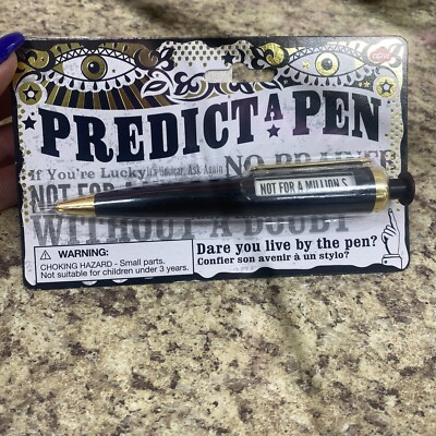 Predict A Pen Black Ink Psychic Prediction Pen w/ 6 Phrases Like Magic ...