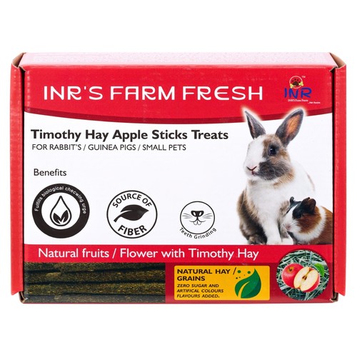 INRs Farm Fresh Timothy Hay Apple Treat sticks for Rabbits Guineapigs ...