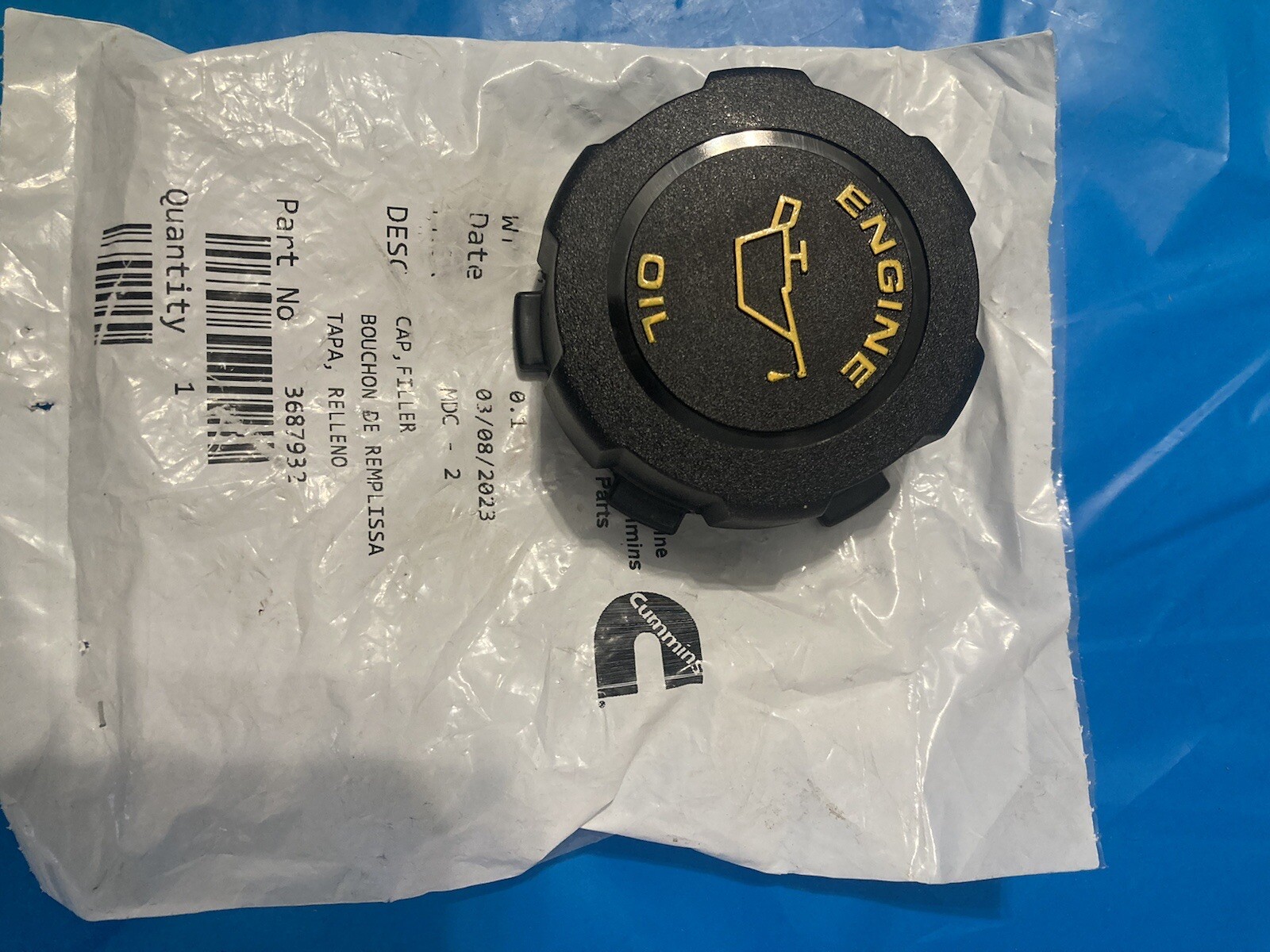 Genuine Cummins 3687932 Oil Filler Cap Screw on for sale online | eBay
