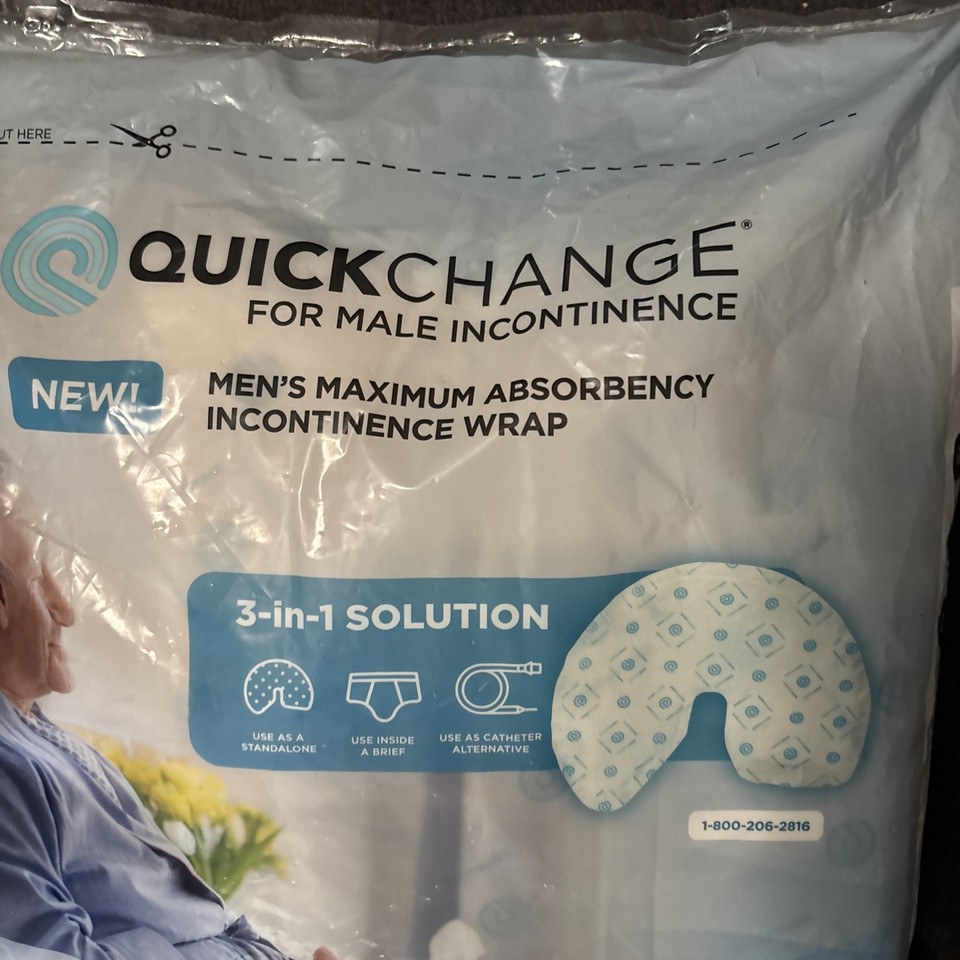 10 QuickChange Male Urine Management Wrap Incontinence One Size 10 ct ...