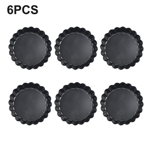 6pc Non-stick Tart Pan Removable Bottom Tart Pans Sets Tart Tins Cases ...