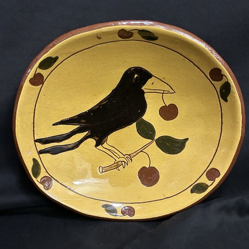 Pam Armbrust Redware Red Oaks Pottery Crow Bowl 9.75” Signed | eBay