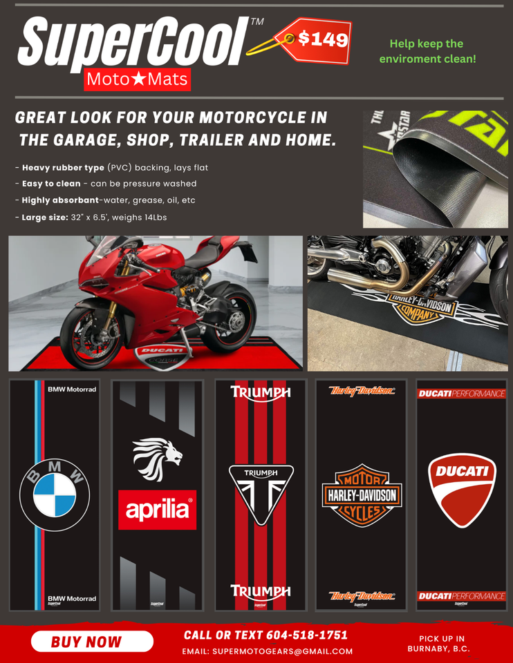 SuperCool Triumph Moto Mats - Rubber Type PVC | eBay