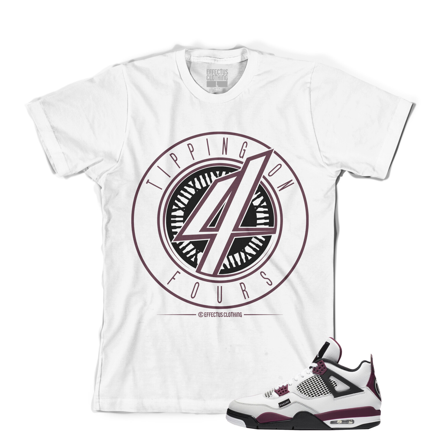Tee to match Air Jordan Retro 4 PSG. Four Fours Tee