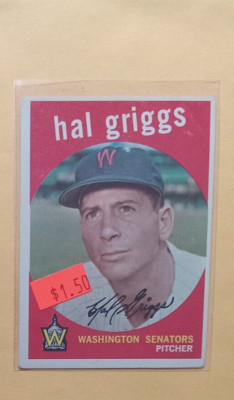 1959 Topps Baseball Card #434 HAL GRIGGS Senators Excellent | eBay