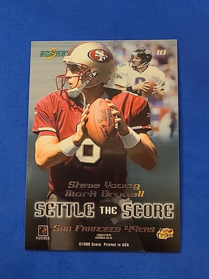 1999 Mark Brunell Steve Young Score #10 Settle The Score Insert | eBay