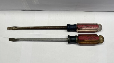 Lot of 2 Vintage Craftsman Slotted Screwdrivers 41587 Q WF 5/16" and ...