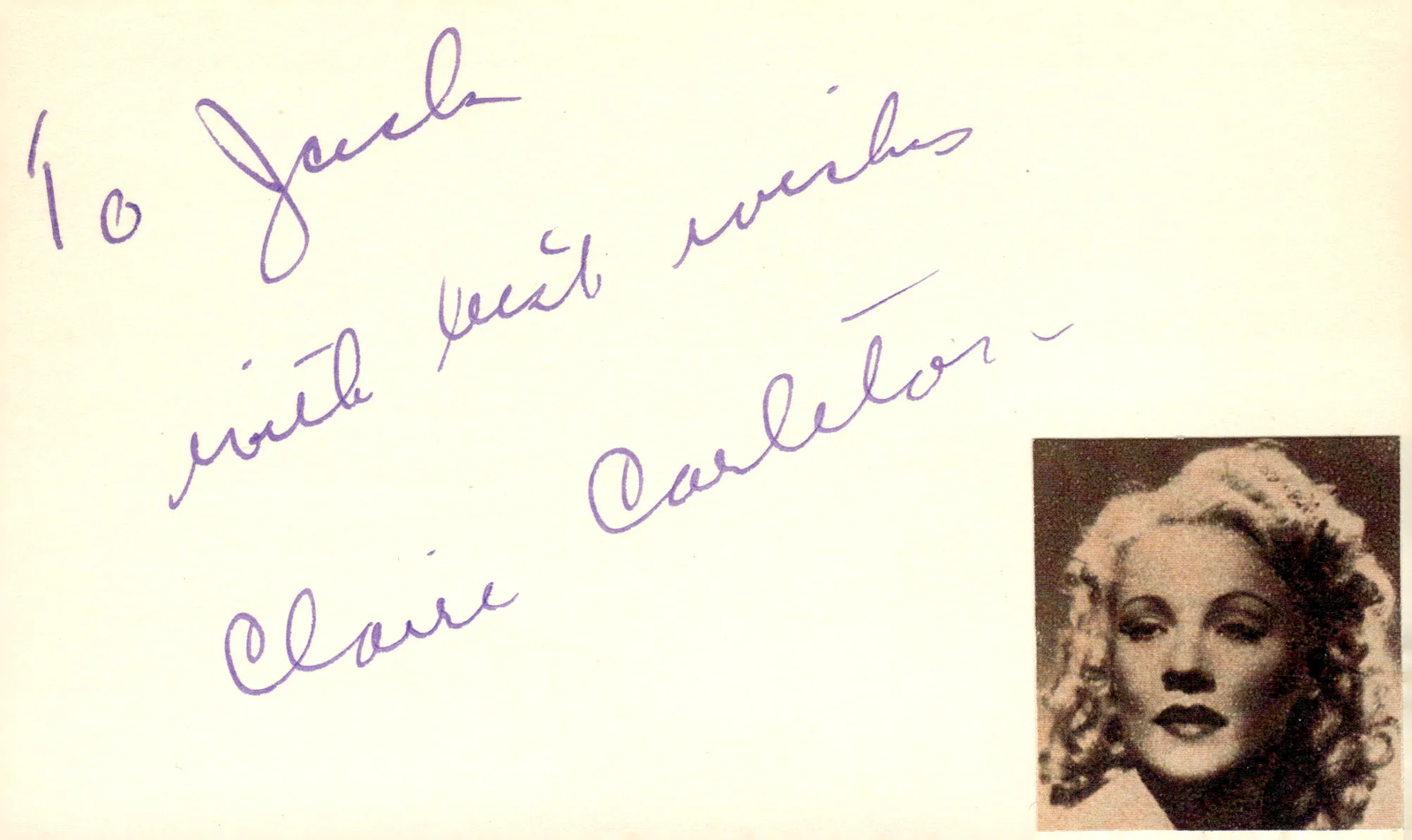 Claire Carleton Signed Auto 3x5 Index Card Mickey Rooney Show | eBay