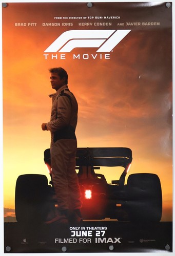 F1 - original DS movie poster 27x40 2025 D/S - Brad Pitt - Formula One ...