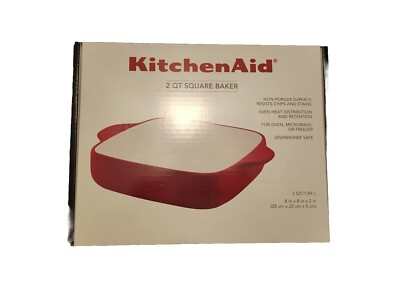 Kitchenaid 2-quart Vitrified Stoneware Square Baker in Red | eBay