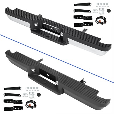 Chrome/ Black Rear Step Bumper Face Bar Step Pad For Ford Ranger ...