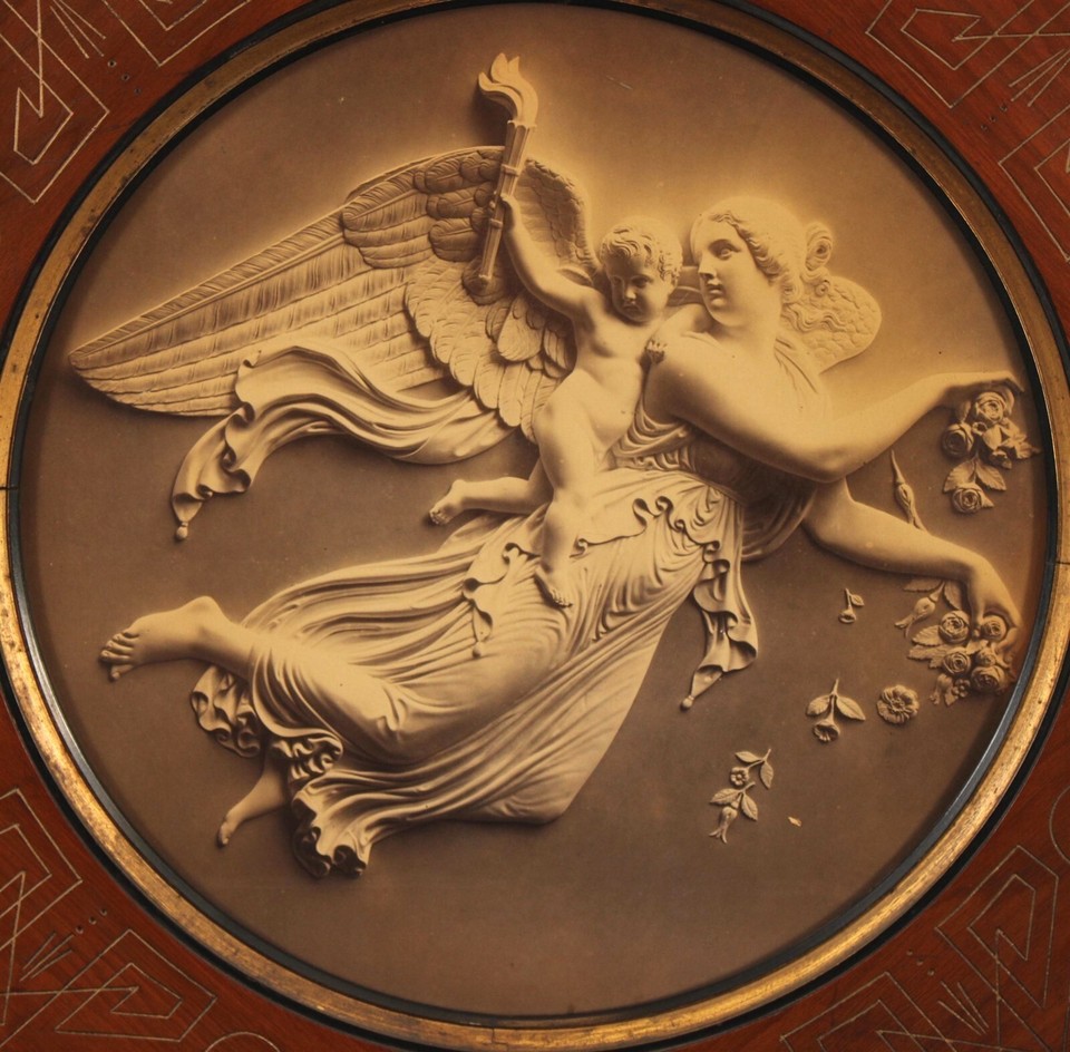 Antique Thorvaldsen Allegorical Marble Guardian Angel Lithograph ...