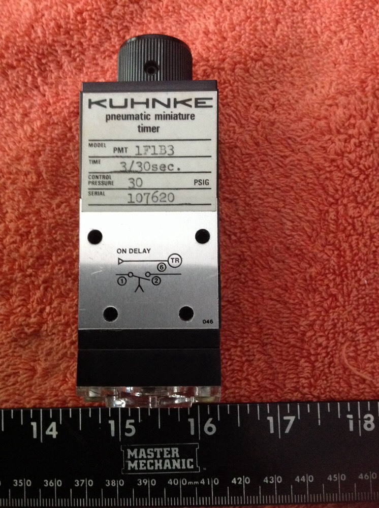 Kuhnke Pneumatic Miniature Timer PMT 1F1B3 | eBay