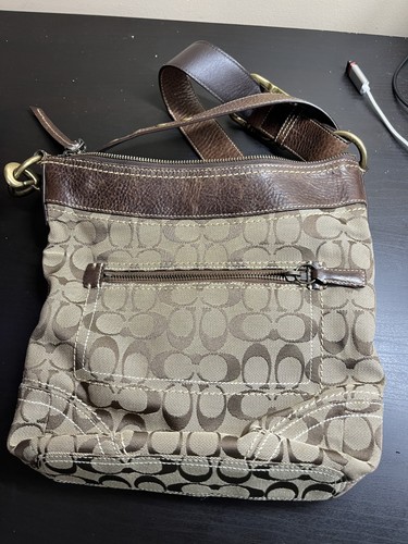 Coach SIgnature CC Brown Shoulder Bag | eBay