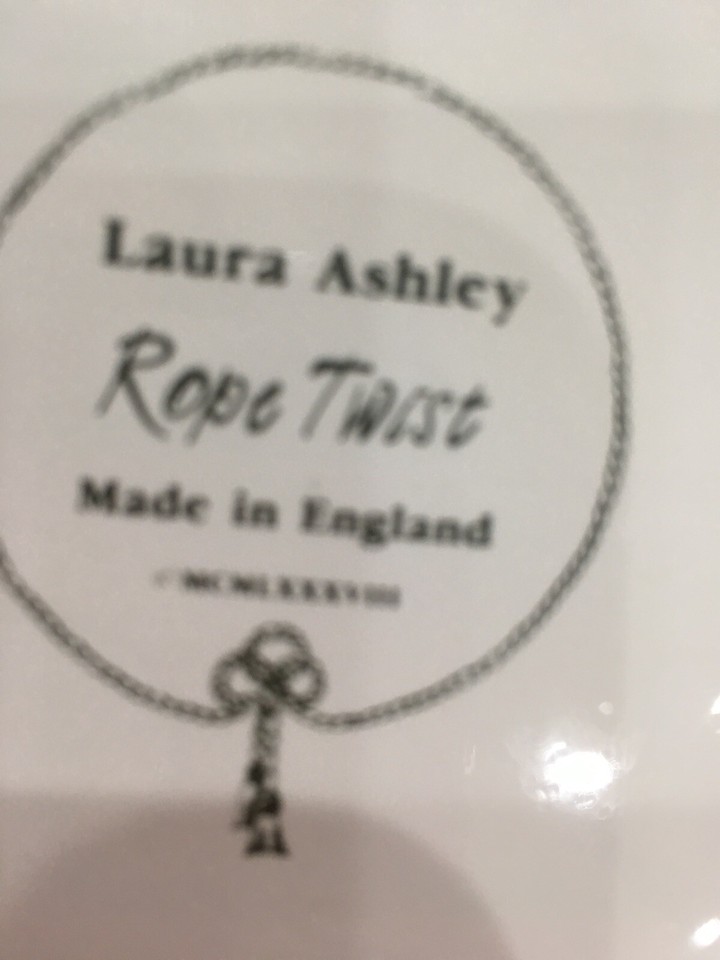 LAURA ASHLEY WHITE ROPE TWIST PORCELAIN PITCHER MADE IN ENGLAND | eBay