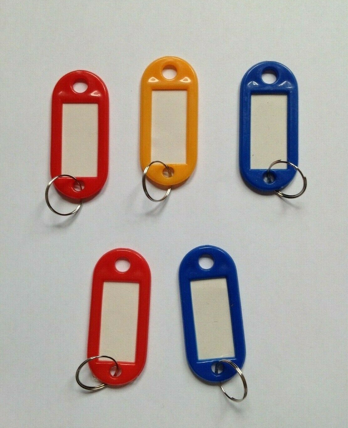 Lot of 5 Color Coded Key Tags Keyring with Label Keychain New | eBay