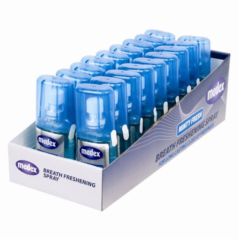 2 X 20ml Medex Minty Fresh Mouth Spray Long Lasting Freshener 4 Bad ...