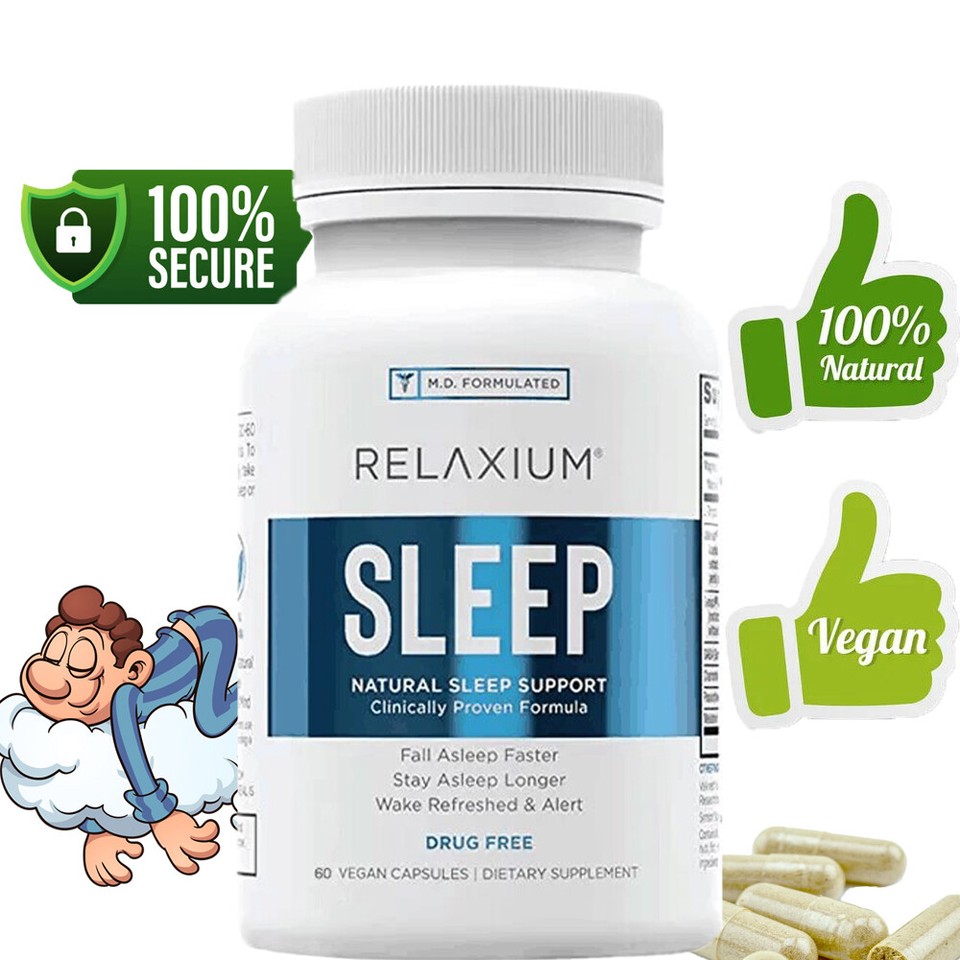 Relaxium Sleep 60 capsules - helps you fall asleep faster and stay ...