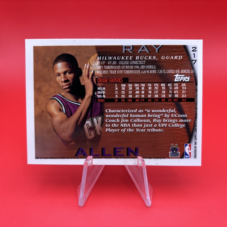 1996-97 Topps Chrome Ray Allen Rookie #217 | eBay