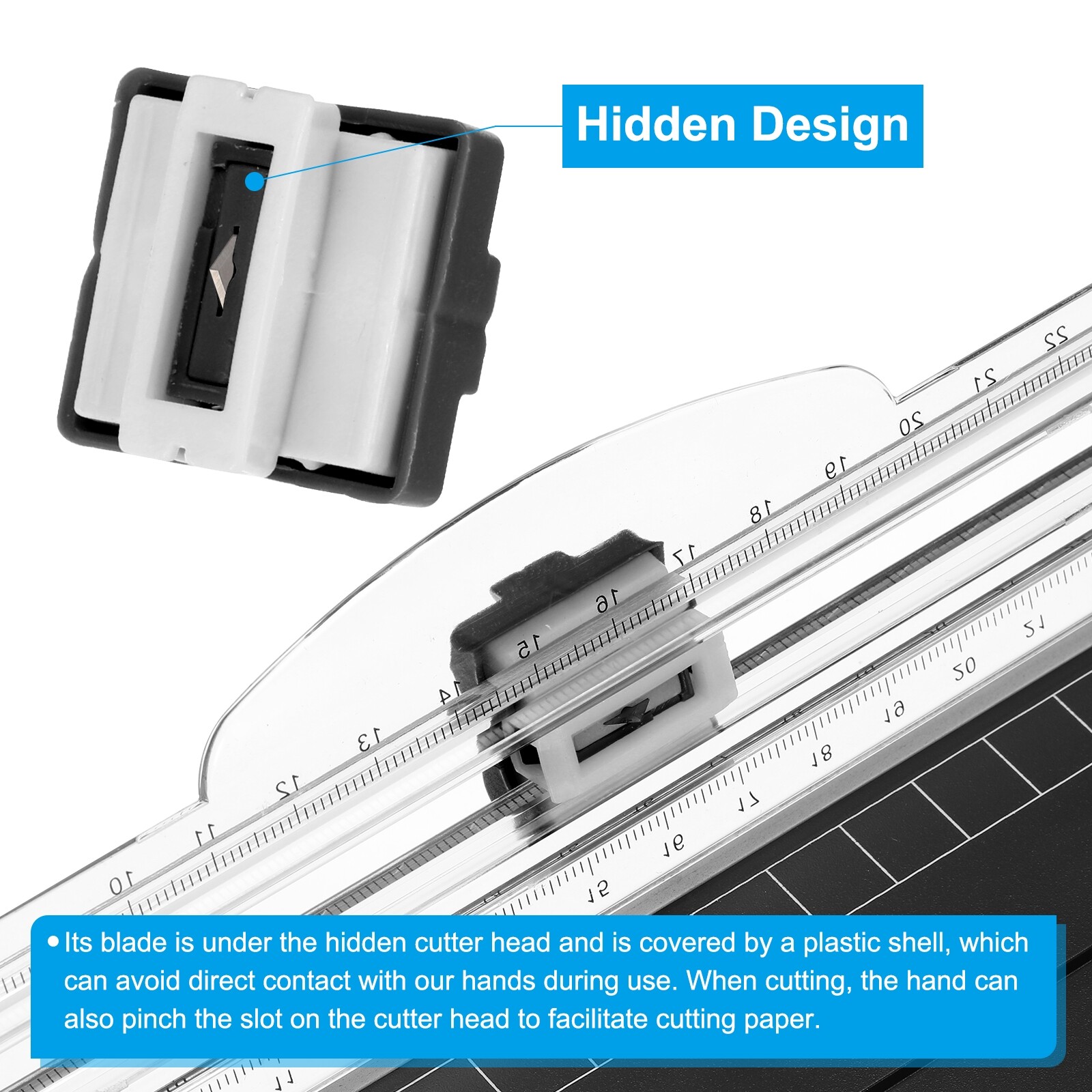 Paper Cutter Replacement Blade, 4 Pcs Hidden Trimmer Slicer Refill ...