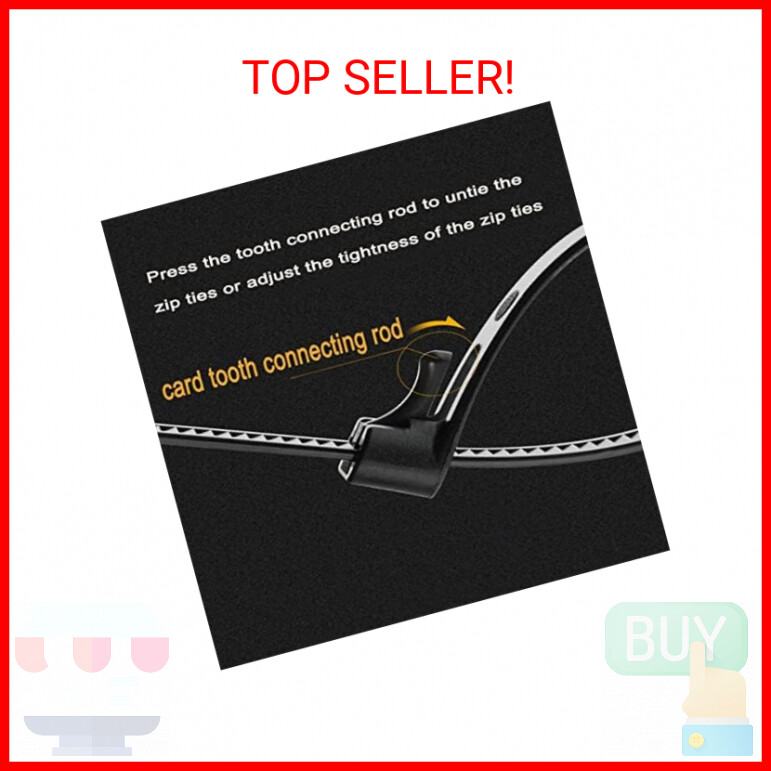 Releasable Reusable Zip Ties 12 Inch Heavy Duty Zip Tie Thick Black ...