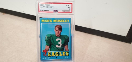 1971 Topps Football #257 Mark Moseley PSA 7 NM Eagles Kicker T3152 | eBay
